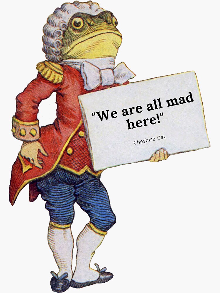 "Alice in wonderland (The Frog Footman)" Sticker for Sale by alias6 ...