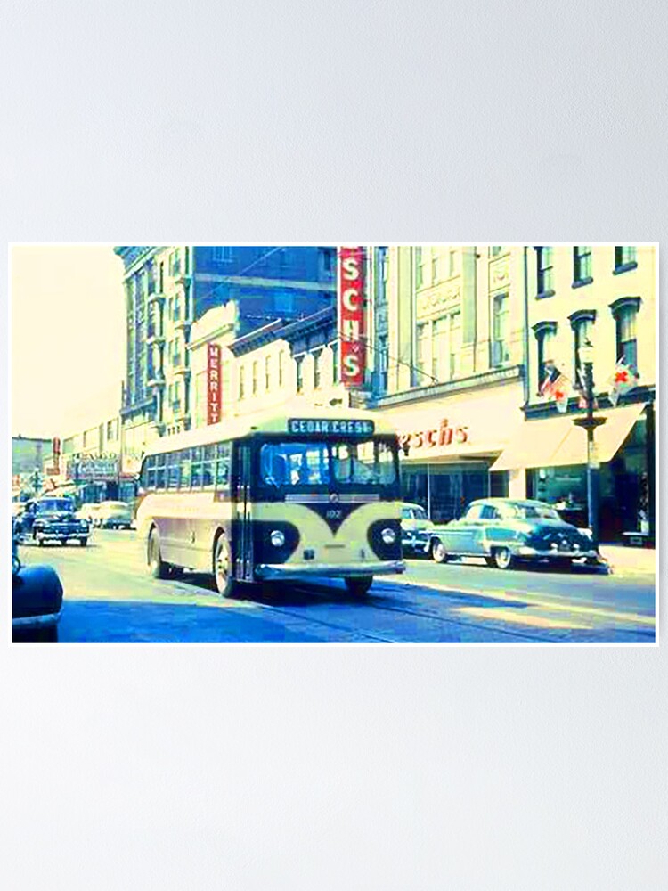 "1960s LANTA Bus Cedar Crest route, Hamilton St, Allentown PA" Poster ...