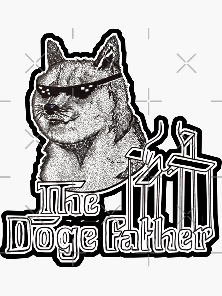"The dogefather" Sticker for Sale by Smriti-artwork | Redbubble