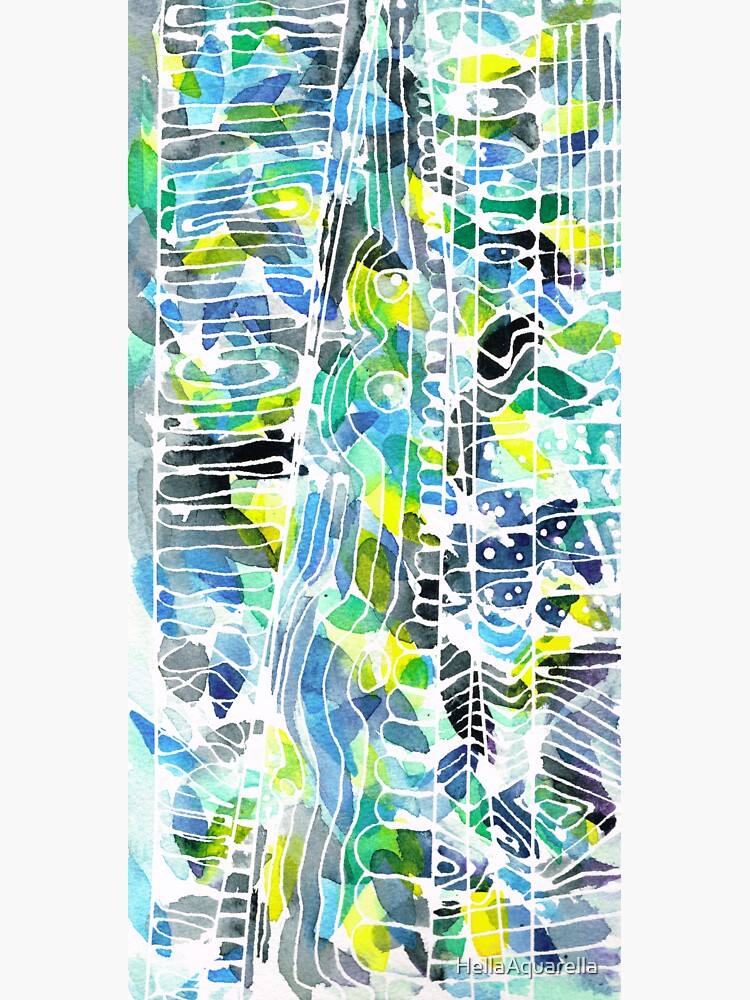 "002" Sticker by HellaAquarella | Redbubble