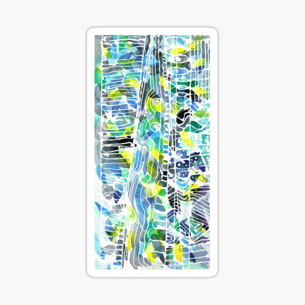 "002" Sticker by HellaAquarella | Redbubble