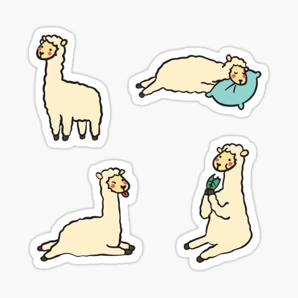 "Llama Sticker Pack" Sticker by WildlifeAppCo | Redbubble
