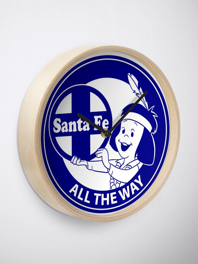 "Santa Fe Railway Lil Chief "All the Way" Blue Clean" Clock for Sale by ...