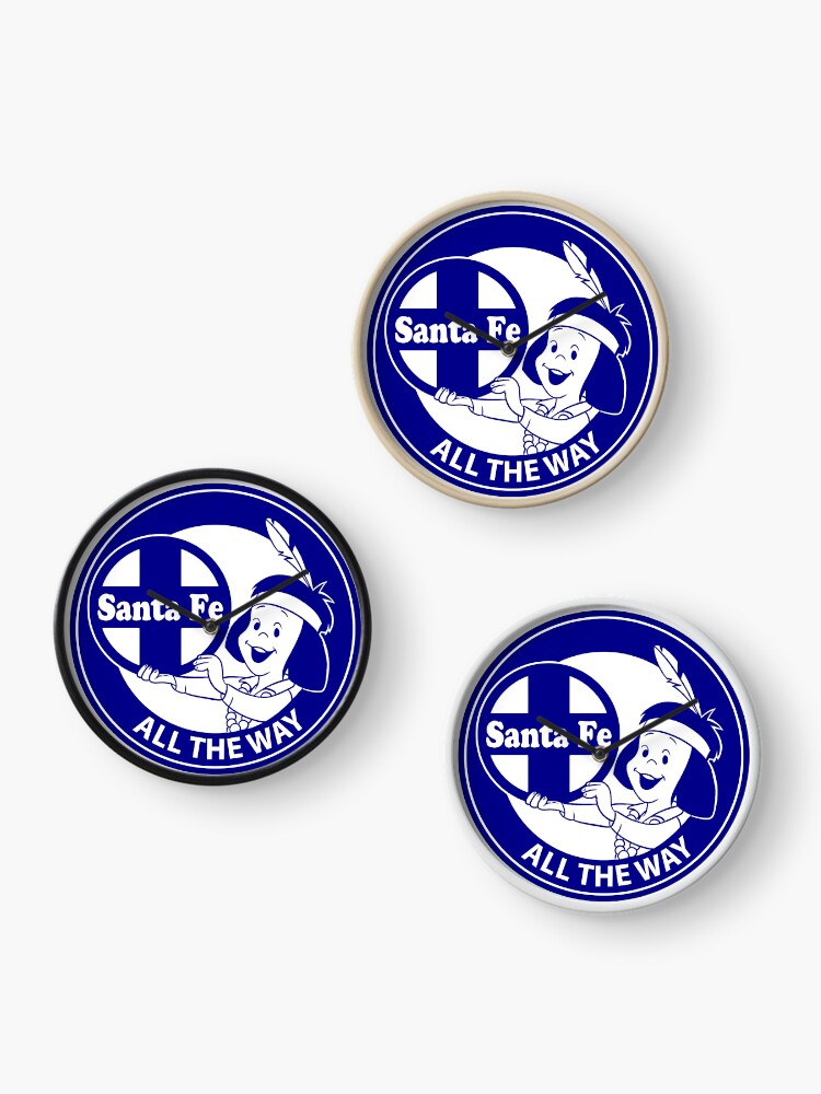 "Santa Fe Railway Lil Chief "All the Way" Blue Clean" Clock for Sale by ...