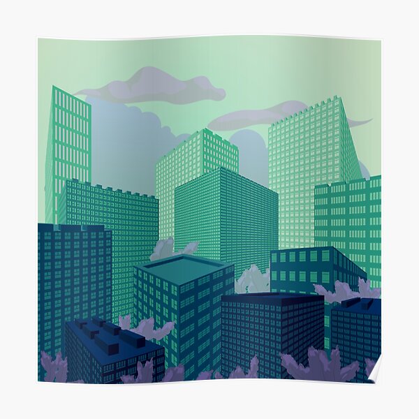 "Green city" Poster for Sale by Yeah-Chiffa | Redbubble