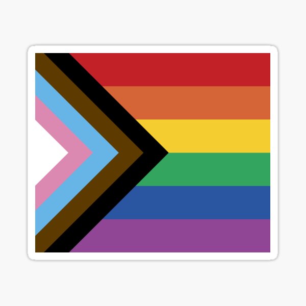 "PROGRESS PRIDE FLAG" Sticker for Sale by Priscimissy | Redbubble