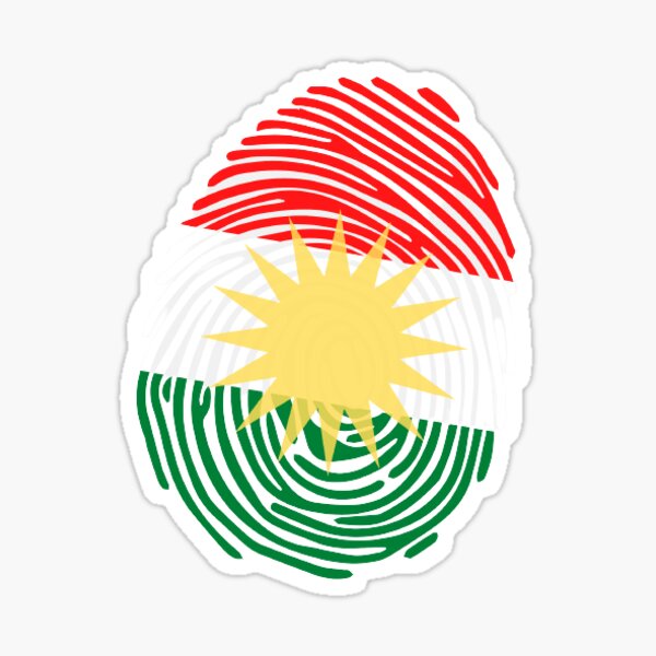 "Kurdish Flag Fingerprint" Sticker for Sale by 2LAWEN | Redbubble