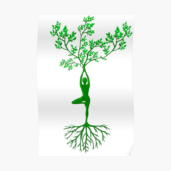 "YOGA TREE POSE" Poster for Sale by Danicus666 | Redbubble