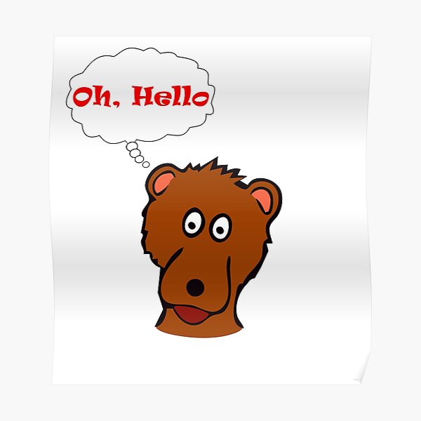 "funny bear" Poster by SillyHumor | Redbubble