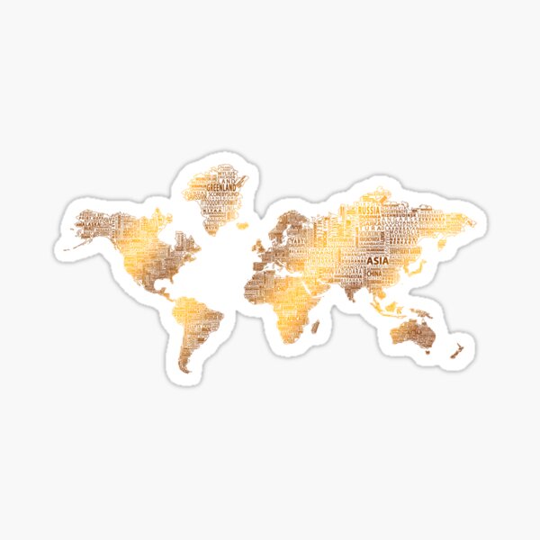"World Map VI" Sticker for Sale by SAS4rt | Redbubble