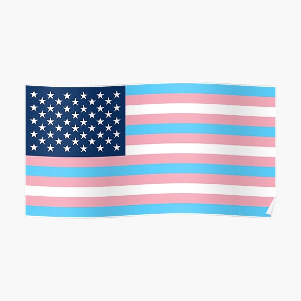 "Transgender US flag" Poster by The-Unicorn | Redbubble