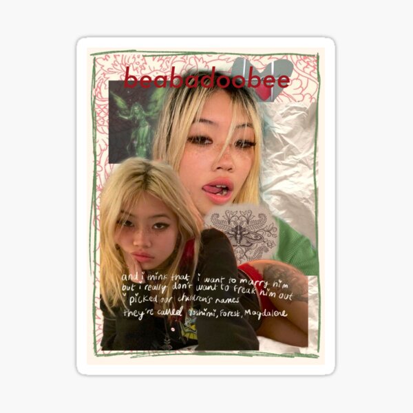 "beabadoobee collage" Sticker for Sale by cowprints | Redbubble