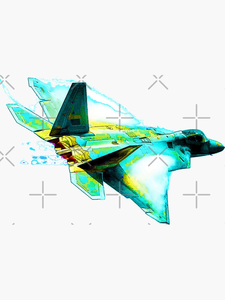 "F22 Raptor" Sticker for Sale by painterfrank | Redbubble