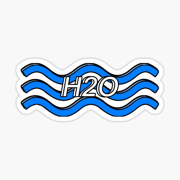 "Vaporwave H2O Design" Sticker by satsumabunny | Redbubble