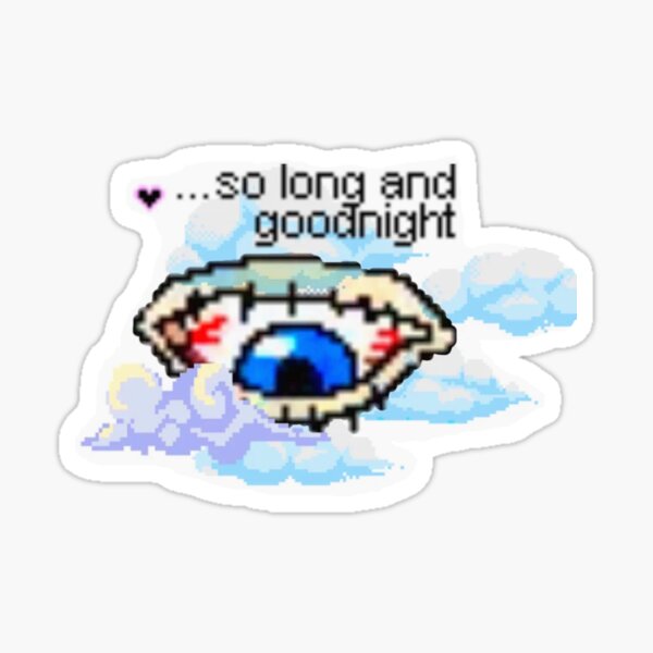 "Goodnight" Sticker for Sale by obscurity999 | Redbubble