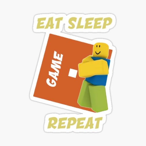 "Roblox Eat Sleep Game Repeat Cute Gaming Noob Gift For Kids" Sticker ...