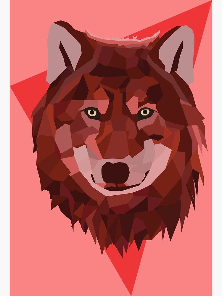"Red Wolf" Poster for Sale by MissC626 | Redbubble
