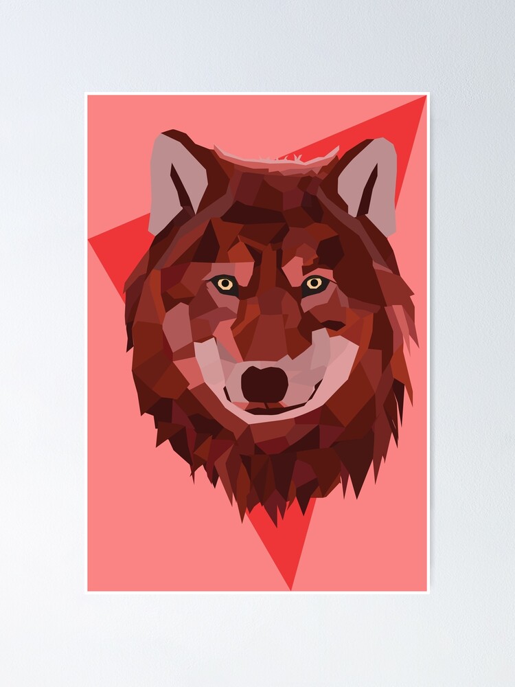 "Red Wolf" Poster for Sale by MissC626 | Redbubble