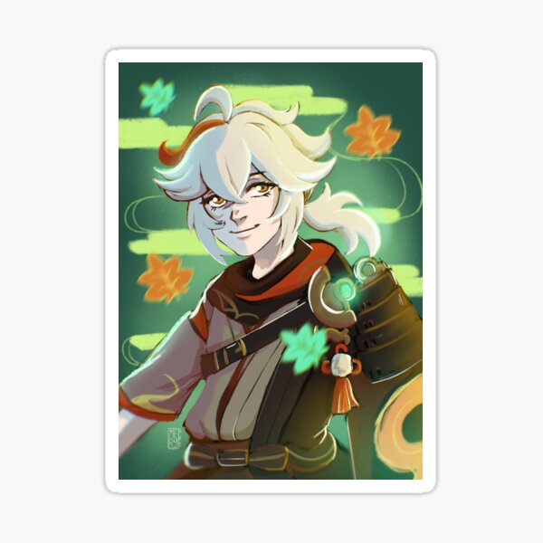 "Kazuha (genshin impact) " Sticker by Daemerysxx | Redbubble