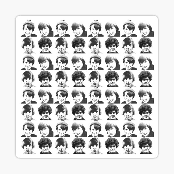 "Monkees Checkered (Black and White)" Sticker for Sale by bluechroma ...