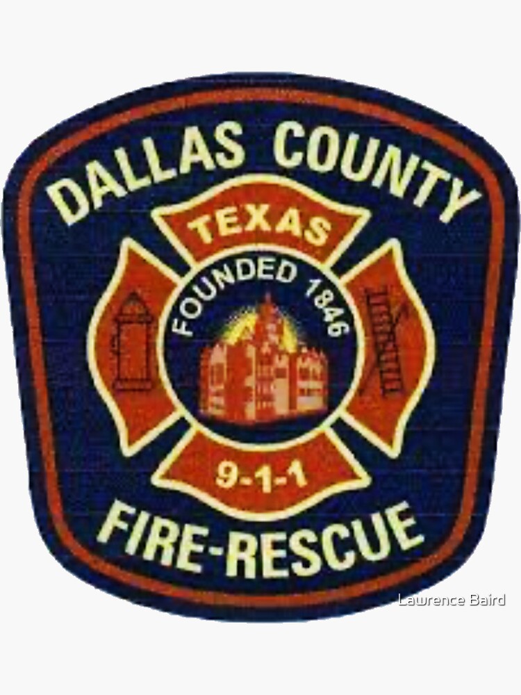 "Dallas County Fire Rescue" Sticker for Sale by lawrencebaird | Redbubble