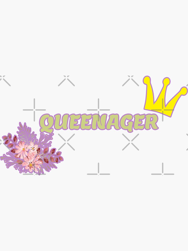 "Queenager" Sticker for Sale by Motorclothess | Redbubble