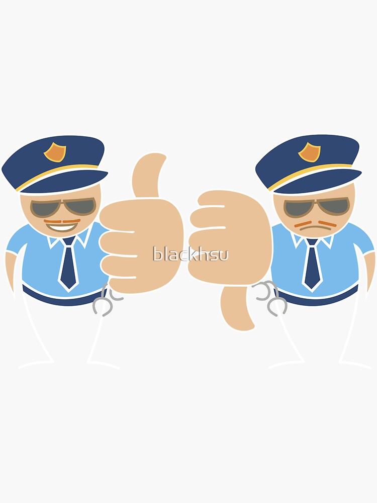 "Good Cop Bad Cop" Sticker for Sale by blackhsu | Redbubble