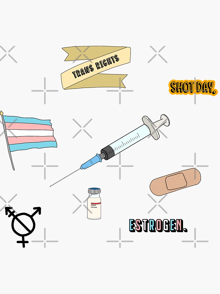 "Trans Shot Illustration - Estrogen HRT " Sticker for Sale by Koiboi11 ...