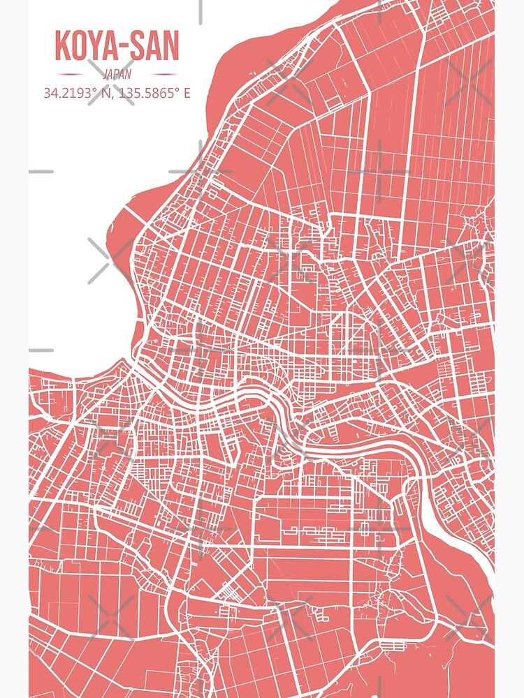 "Koya San Map - Japan" Poster by nihontees | Redbubble