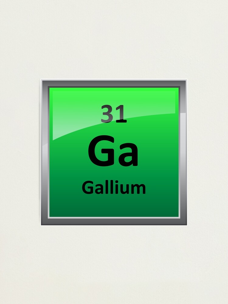 "Gallium Element Symbol - Periodic Table" Photographic Print by ...
