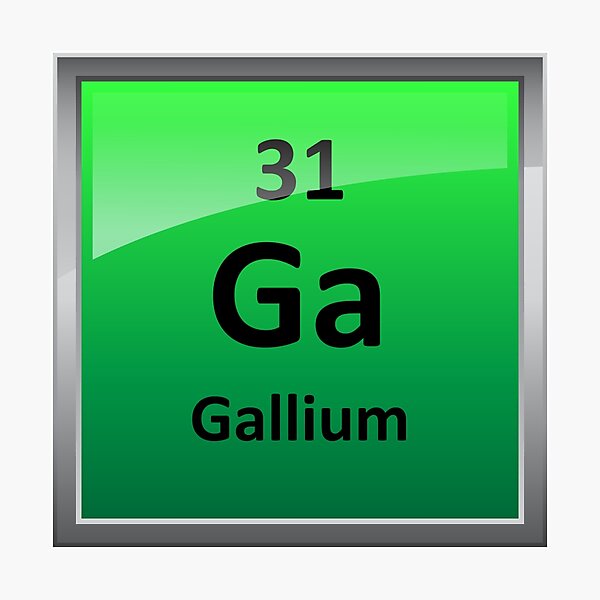 "Gallium Element Symbol - Periodic Table" Photographic Print by ...