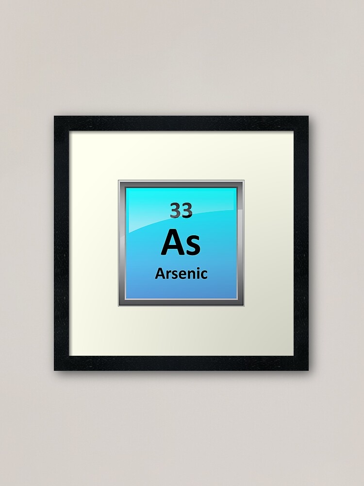 "Arsenic Element Symbol - Periodic Table" Framed Art Print for Sale by ...