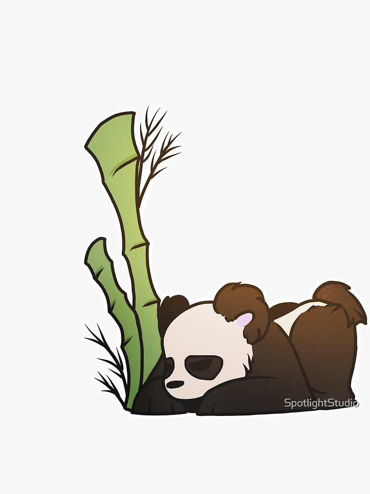 "Sleepy Panda" Sticker for Sale by SpotlightStudio | Redbubble