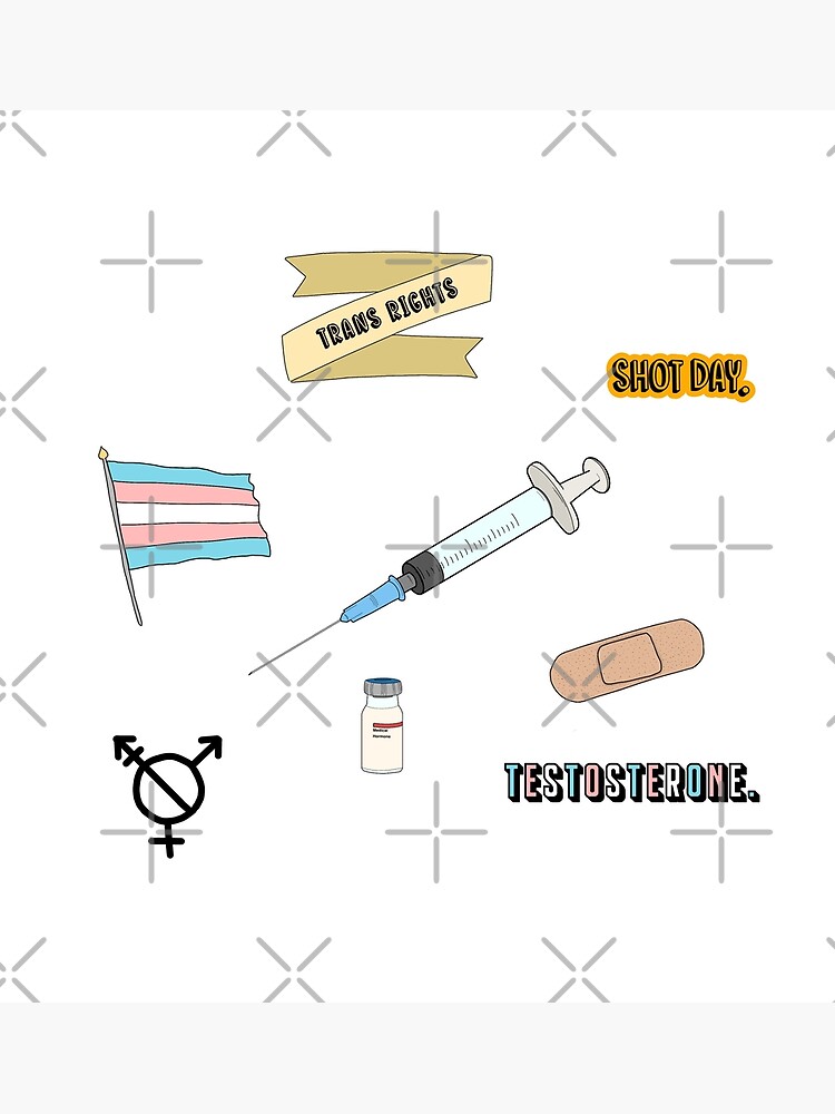 "Trans Shot Illustration - Testosterone HRT Sticker" Poster by Koiboi11 ...
