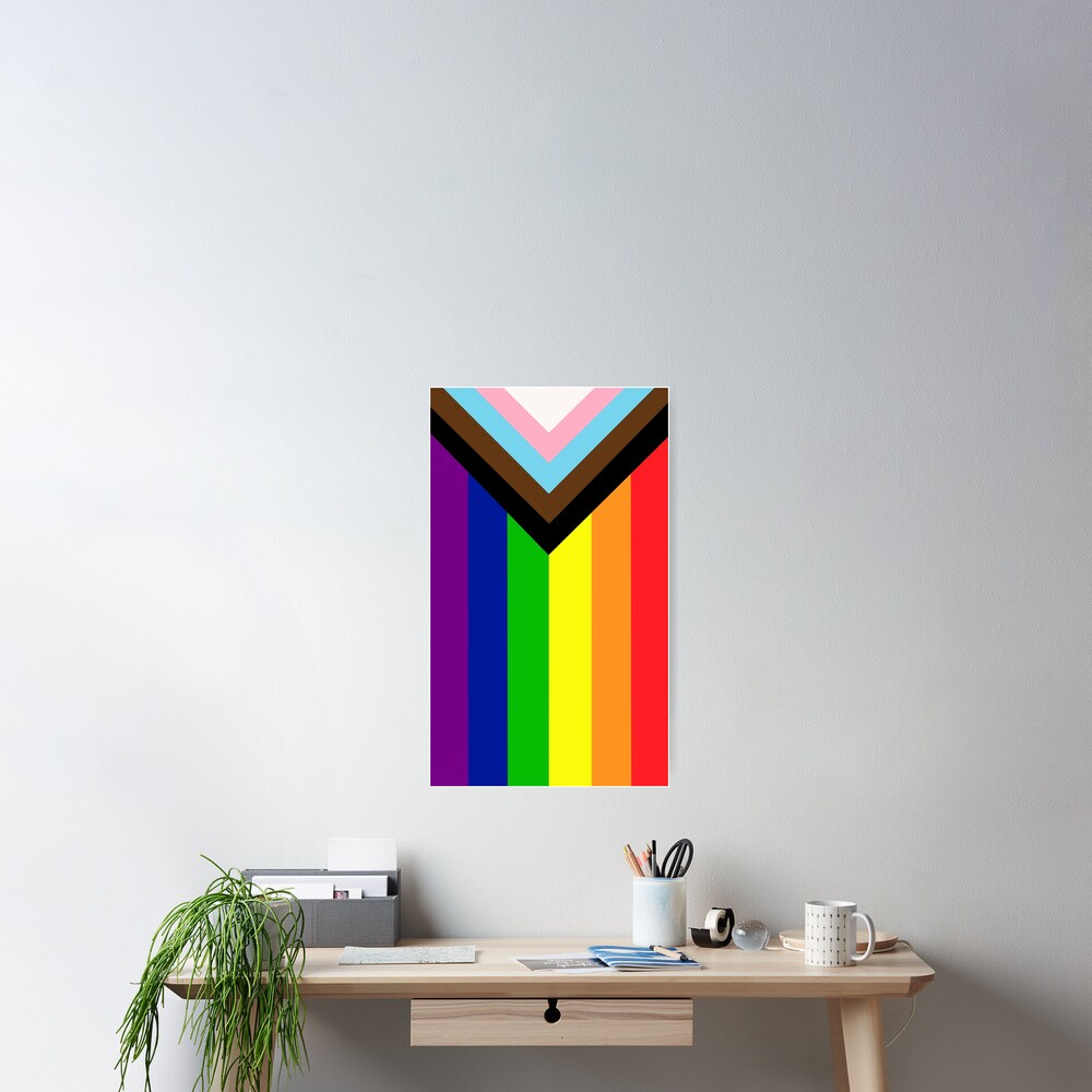 "Progress Pride Flag Vertical" Poster for Sale by NYXFN | Redbubble