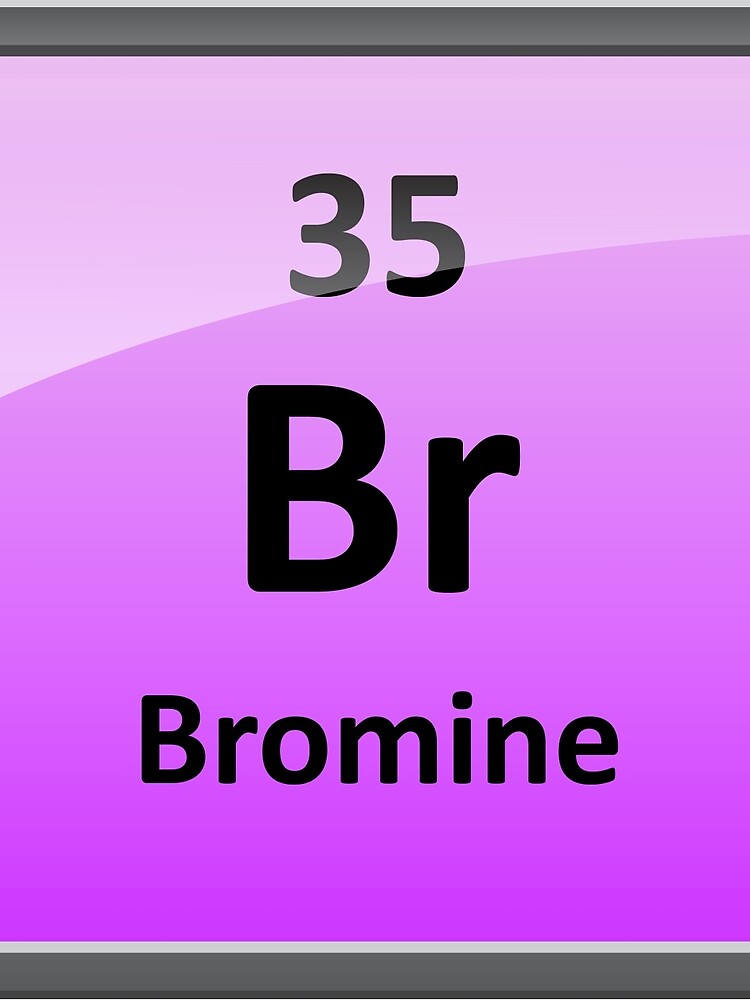 Bromine Element Periodic Table Premium PSD | Bromine Chemical Element