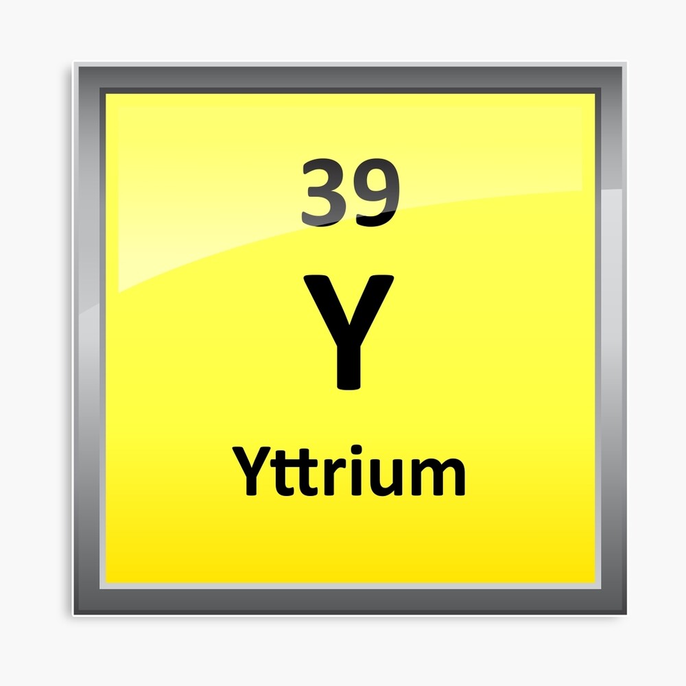 Yttrium Element 90+ Symbol For The Chemical Element Yttrium Stock