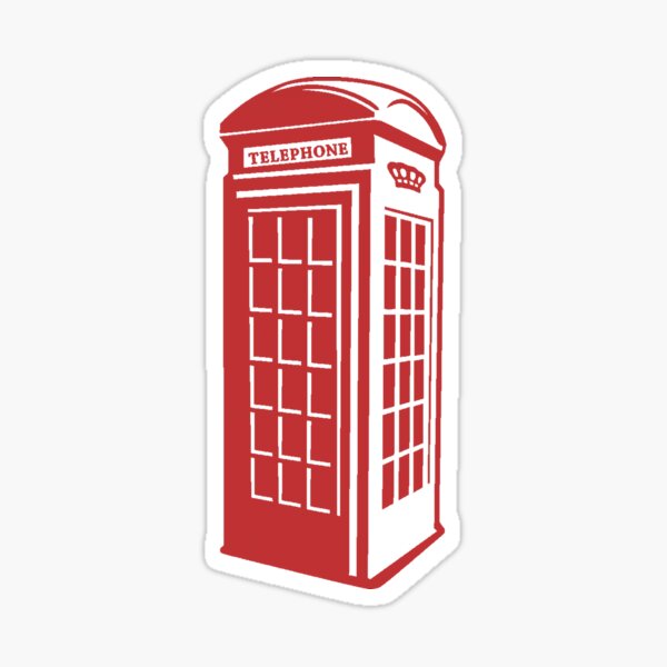 "London Phone Booth" Sticker for Sale by simplyezy | Redbubble