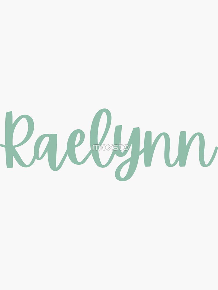 "Raelynn Name - Sage Green" Sticker for Sale by moxsto | Redbubble
