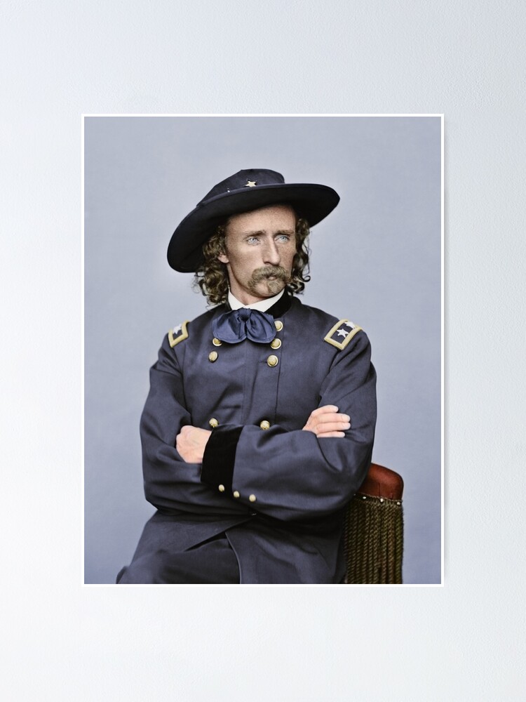 "General George Armstrong Custer - Colorized" Poster for Sale by ...