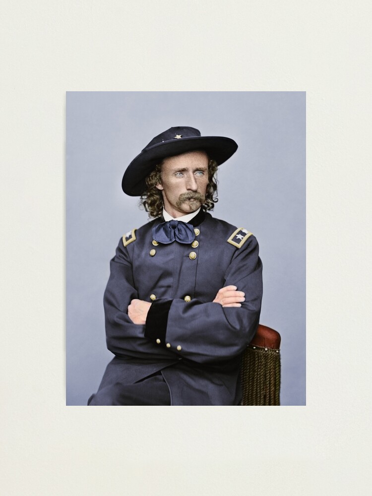 "General George Armstrong Custer - Colorized" Photographic Print for ...