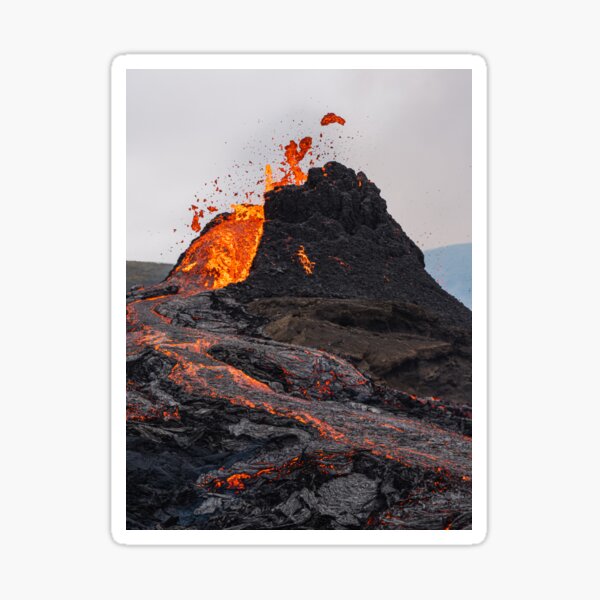 "Iceland Volcano Day One" Sticker by Jon-Bear | Redbubble