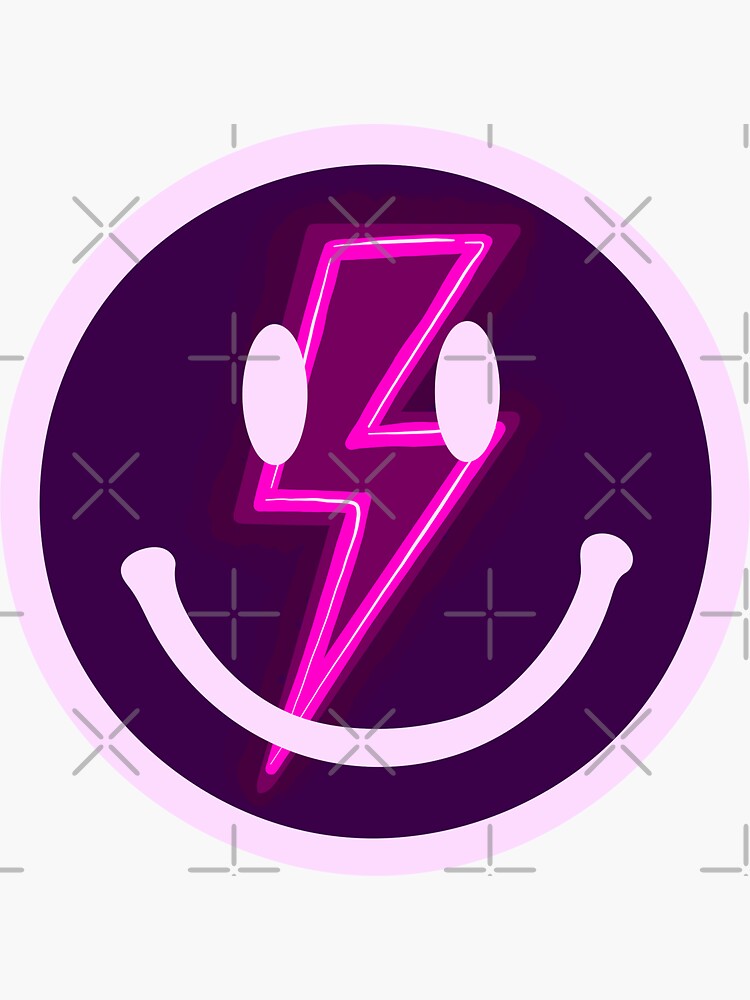 "Electric smile" Sticker by emroccs | Redbubble