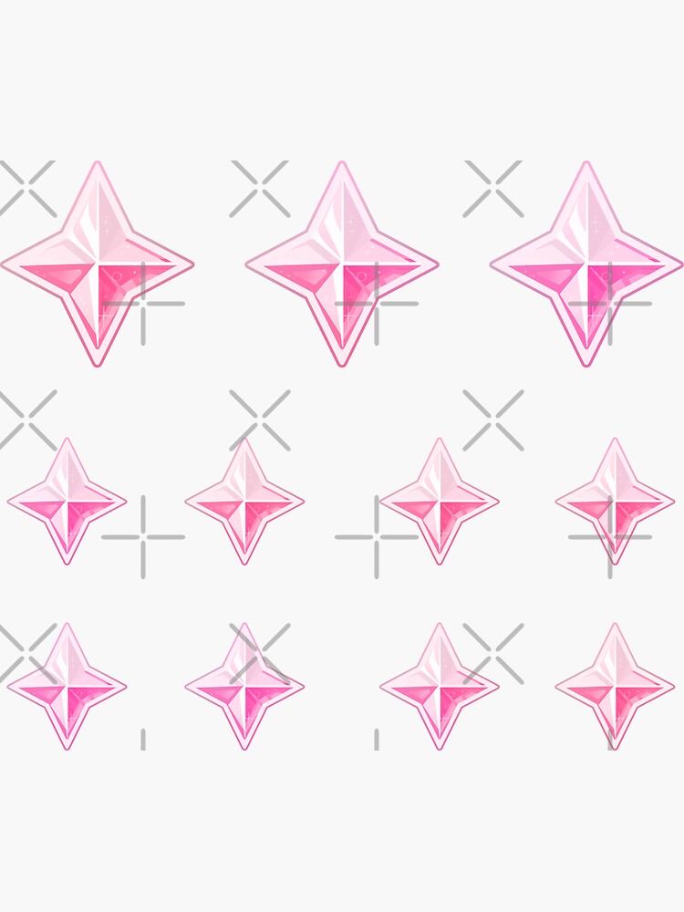 "Pink Primogems" Sticker for Sale by fluxxvector | Redbubble