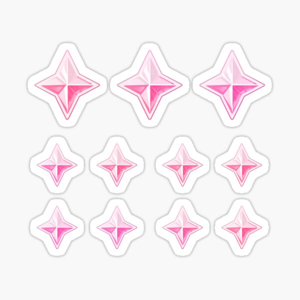 "Pink Primogems" Sticker for Sale by fluxxvector | Redbubble