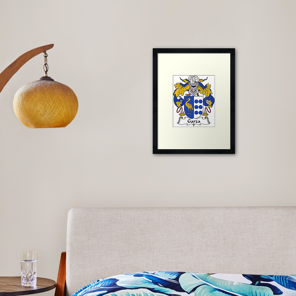 "Garza Coat of Arms/Family Crest" Framed Art Print for Sale by ...