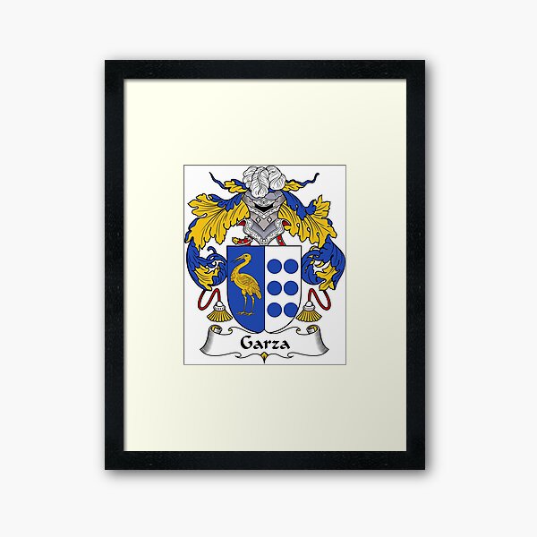 "Garza Coat of Arms/Family Crest" Framed Art Print for Sale by ...