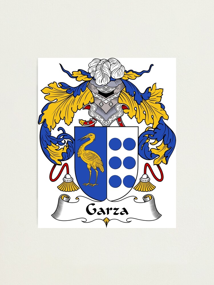Lámina fotográfica «Garza Escudo de armas / Familia de Crest» de ...
