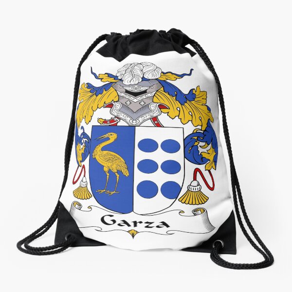 "Garza Coat of Arms/Family Crest" Drawstring Bag for Sale by ...
