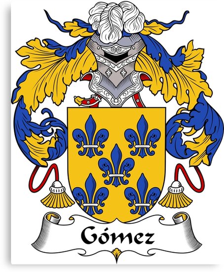 "Gomez Coat of Arms/Family Crest" Canvas Prints by William Martin ...